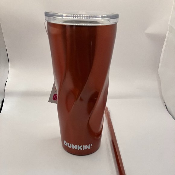 Dunkin Donuts | Kitchen | New Dunkin Donut Swirl Tumbler Color Rust ...